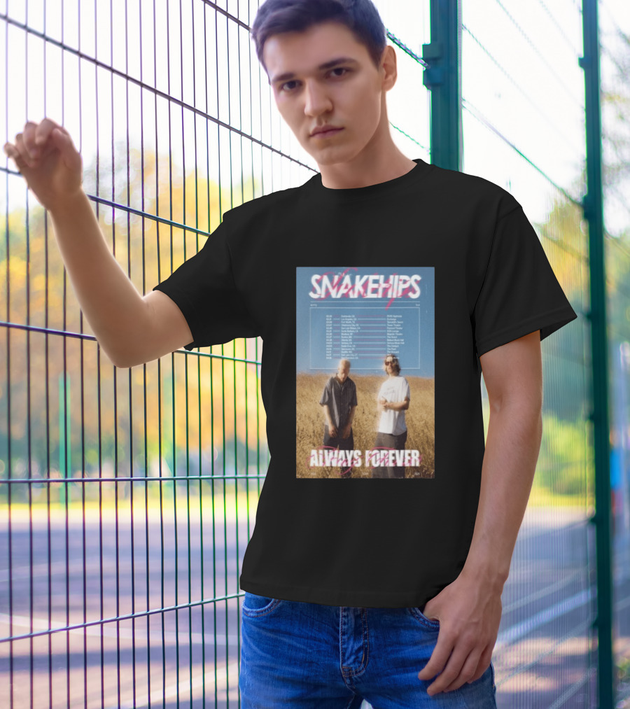 Snakehips Always Forever Spring Tour 2026 Dates With Concert Locations And Band Members T-Shirt