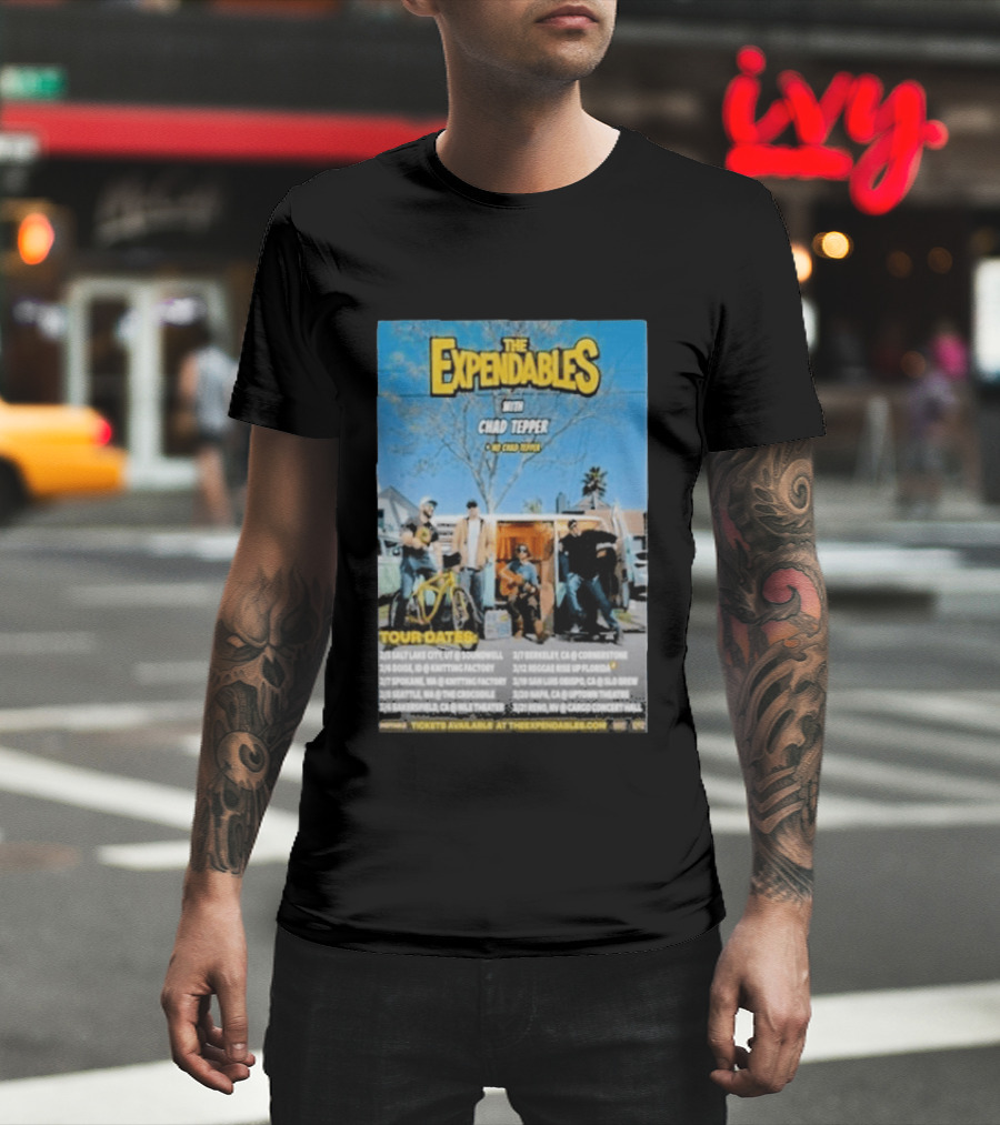 The Expendables Chad Tepper Tour 2026 Dates Salt Lake City Berkeley Reggae Rise Up T-Shirt