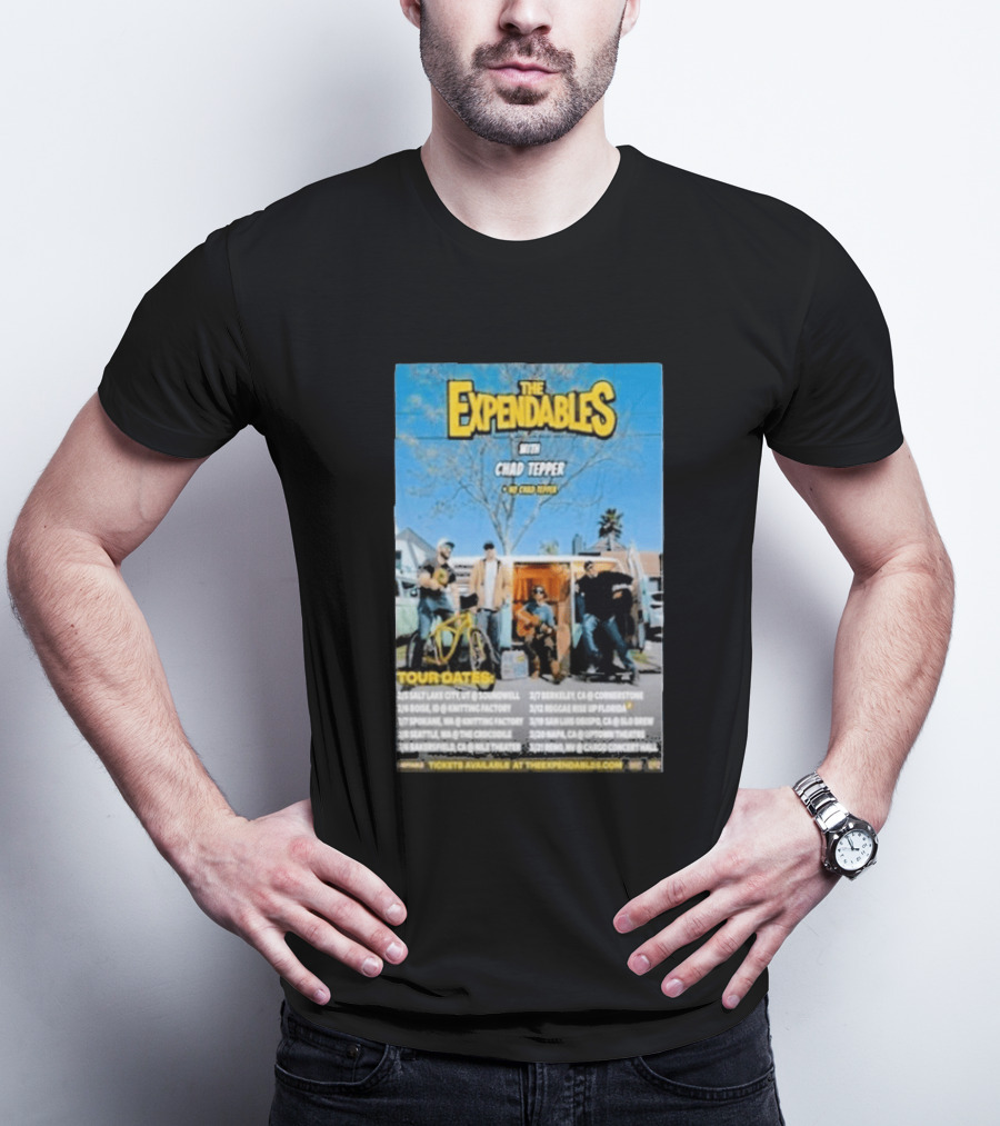 The Expendables Chad Tepper Tour 2026 Dates Salt Lake City Berkeley Reggae Rise Up T-Shirt