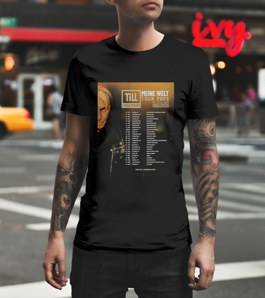 Till Lindemann Meine Welt Tour 2025 Aesthetic Perfection Special Guest T-Shirt