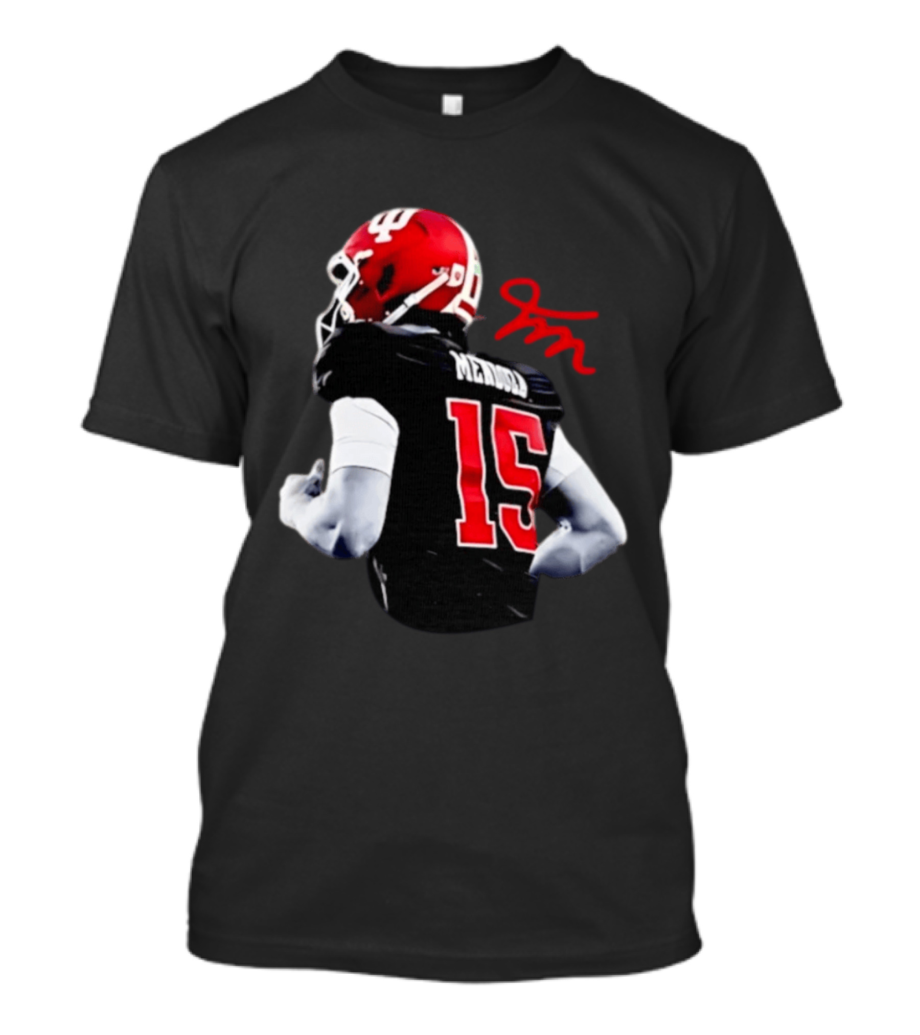 Indiana Hoosiers Fernando Mendoza Number 15 Football T-Shirt