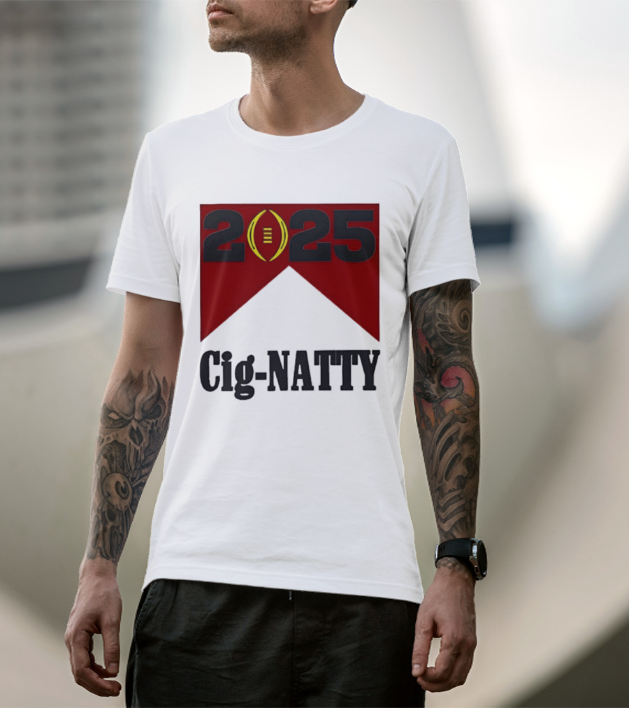 Indiana Hoosiers 2025 Cig Natty Football Banner T-Shirt