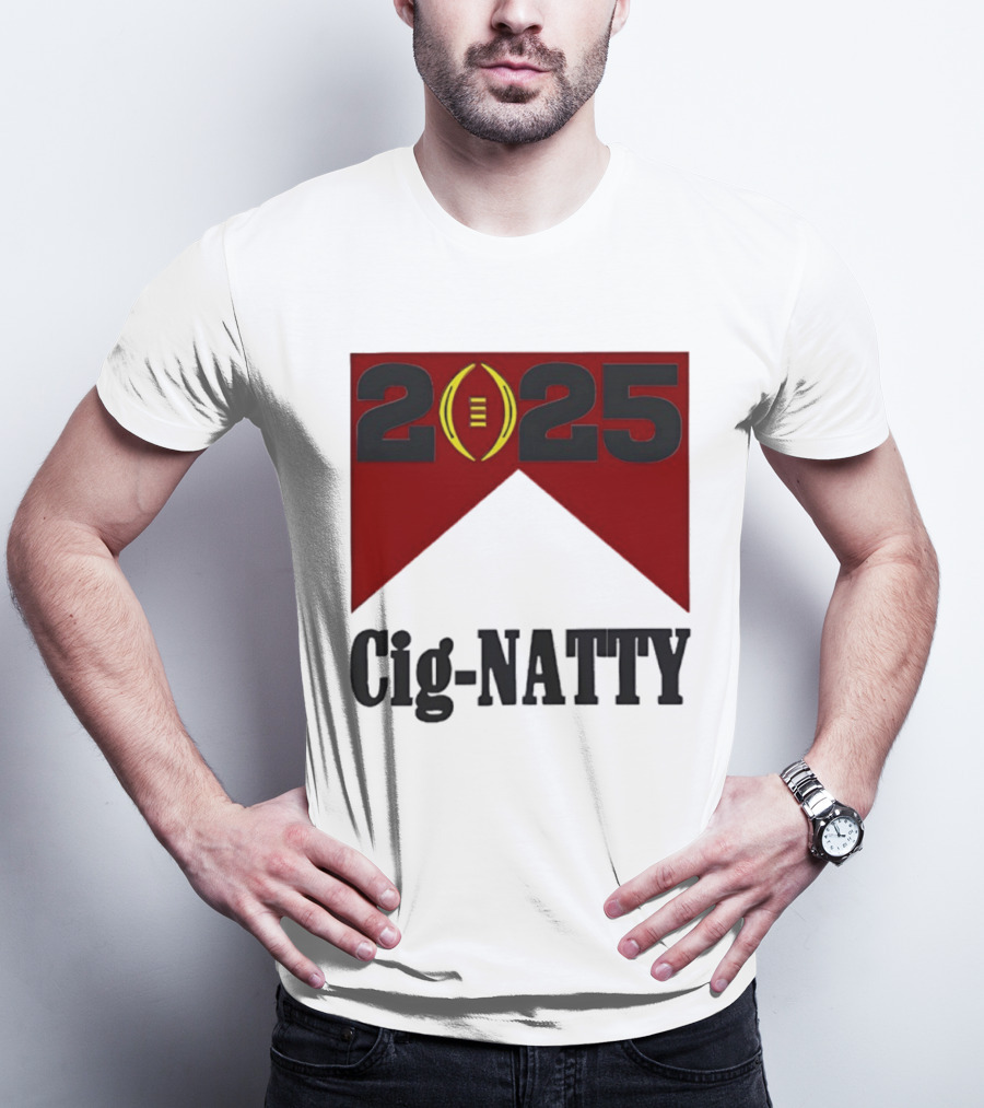 Indiana Hoosiers 2025 Cig Natty Football Banner T-Shirt