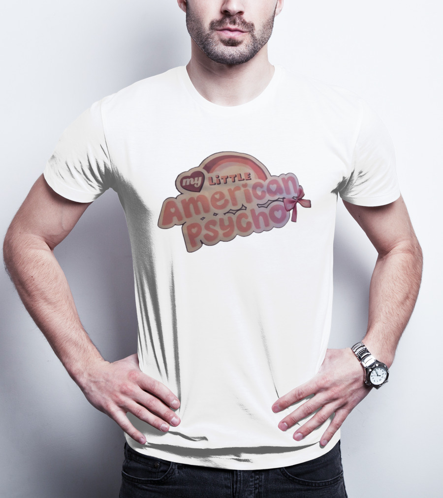 My Little American Psycho Rainbow Bow T-Shirt