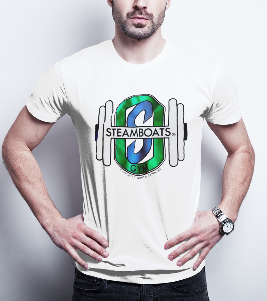 Steamboats Gym Charlotte North Carolina Weights Barbell T-Shirt