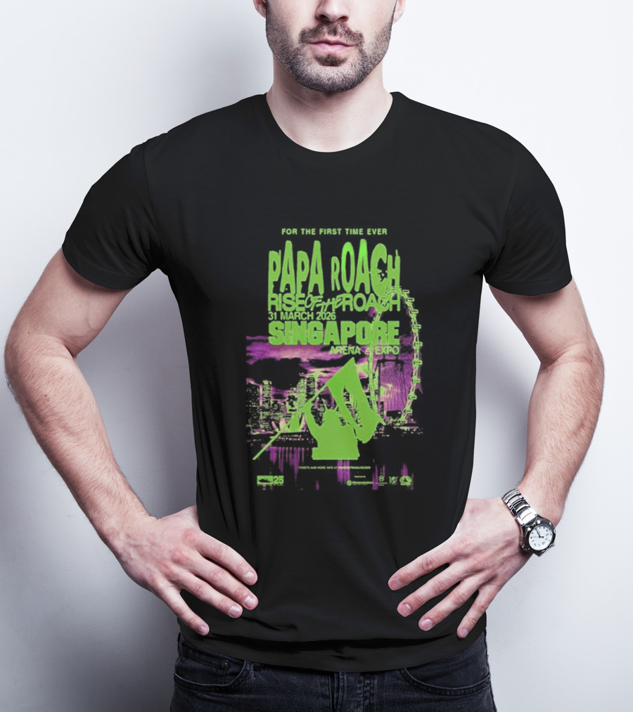 Papa Roach March 31 2026 Singapore T-Shirt