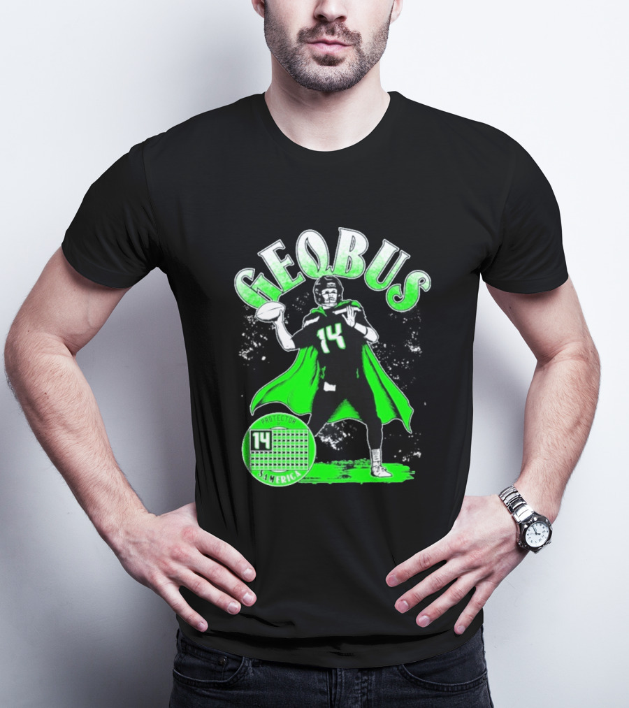 Geqbus Protector 14 Sam Erica Football Hero Green Cape T-Shirt