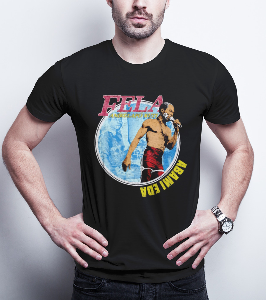 Fela Anikulapo Kuti Abami Eda Music Legend Circle T-Shirt