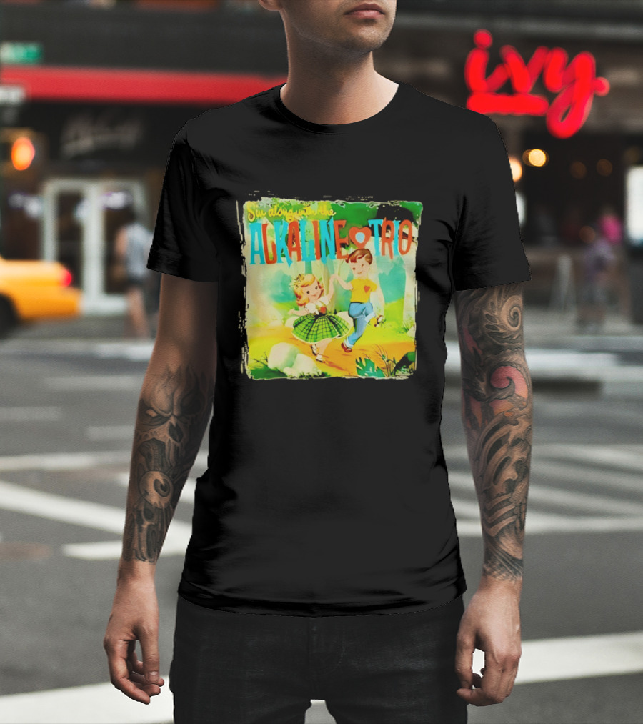 Sin Along With The Alkaline Trio Vintage Cartoon T-Shirt