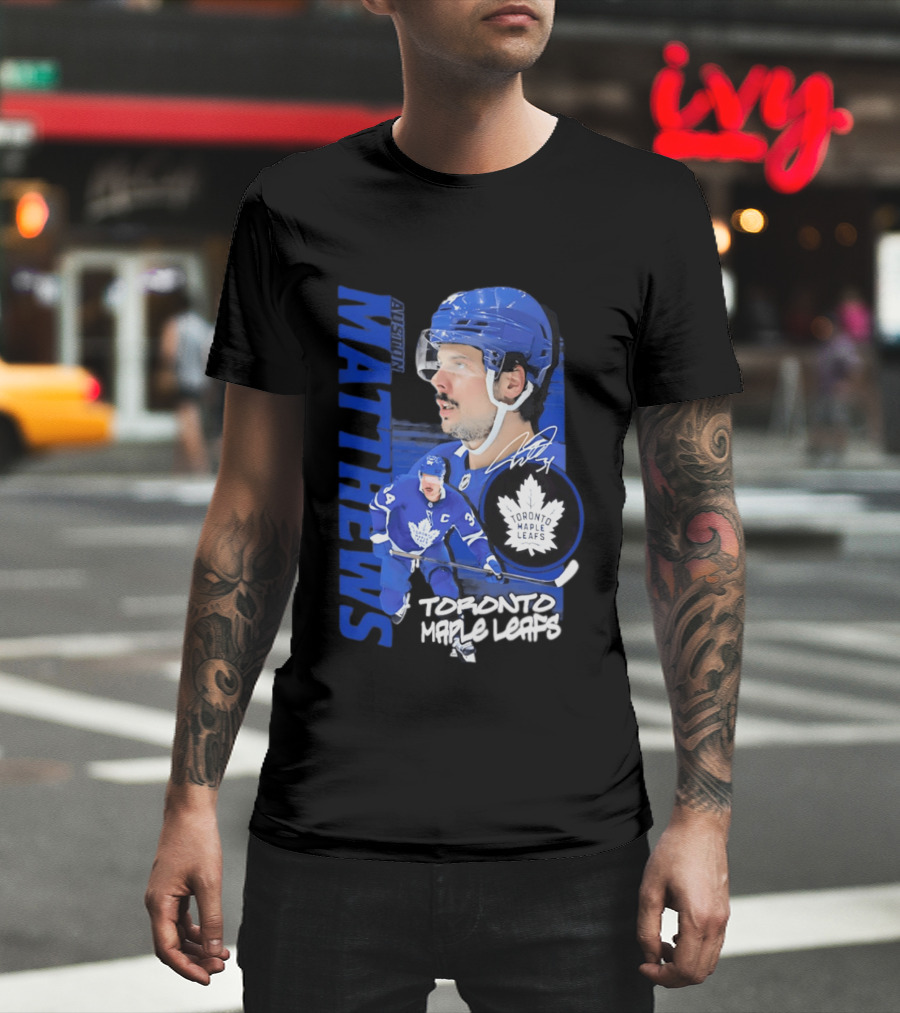 Toronto Maple Leafs Auston Matthews Signature Playmaker T-Shirt