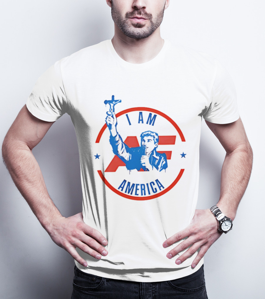 I AM America First Crucifix AF T-Shirt