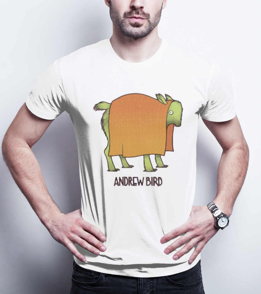 Andrew Bird Blanket Beastie Green Animal With Orange Blanket T-Shirt