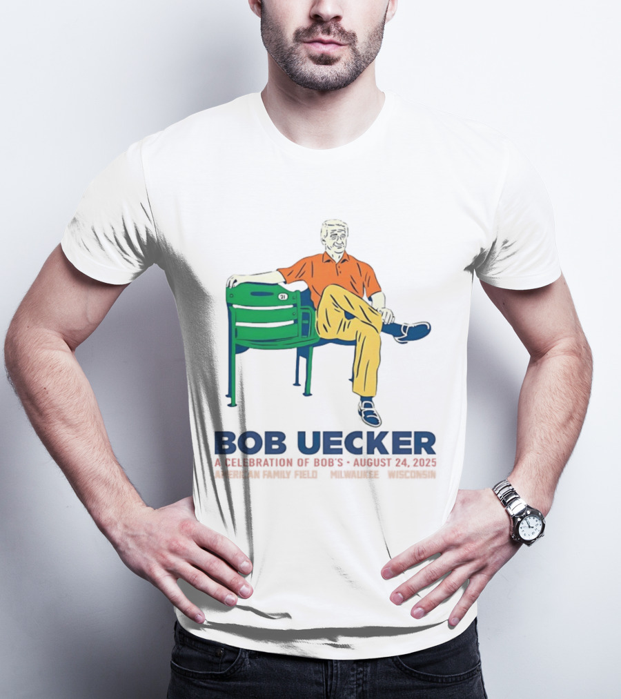 Bob Uecker A Celebration Of Bob's Life August 24 2023 Milwaukee Baseball Chair 21 T-Shirt