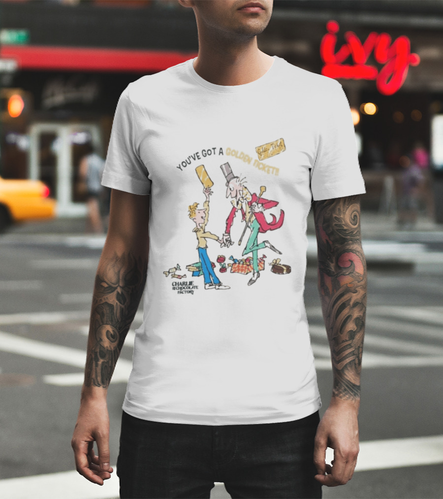 Wonka Golden Ticket Charlie And The Chocolate Factory T-Shirt