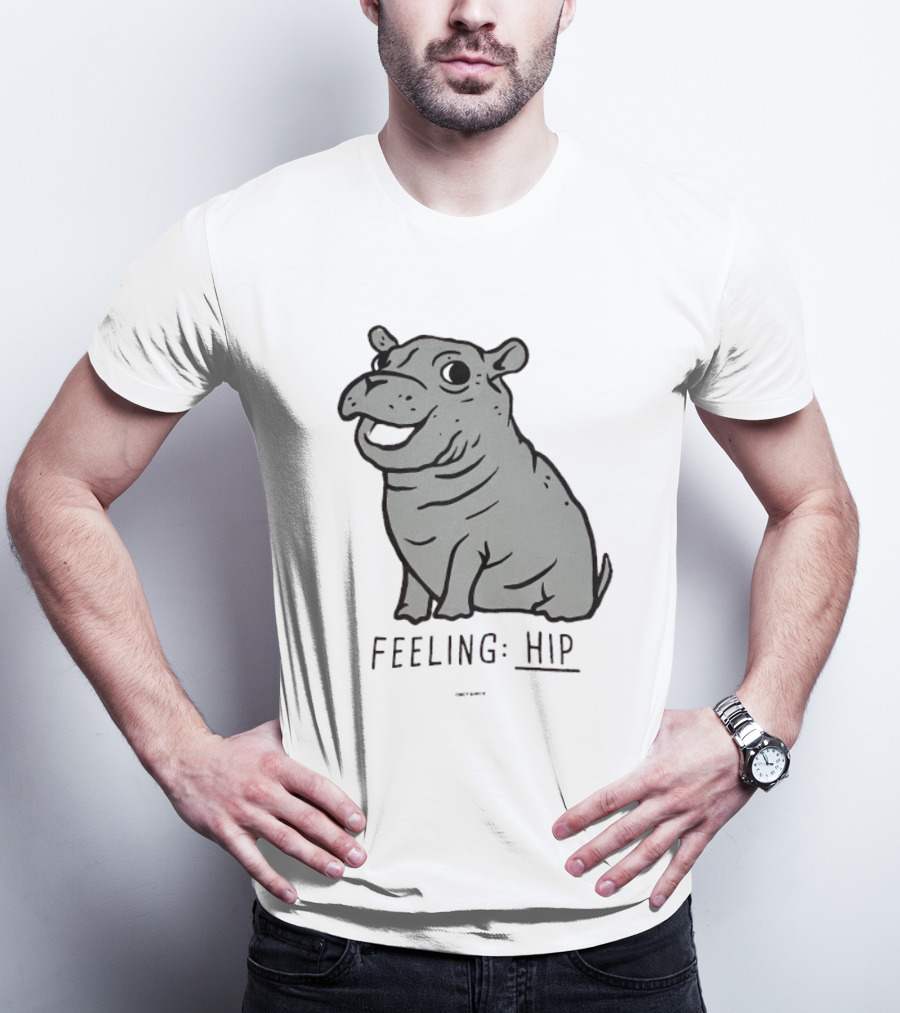 Feeling Hip Teamfiona Hippo Cute Cartoon T-Shirt