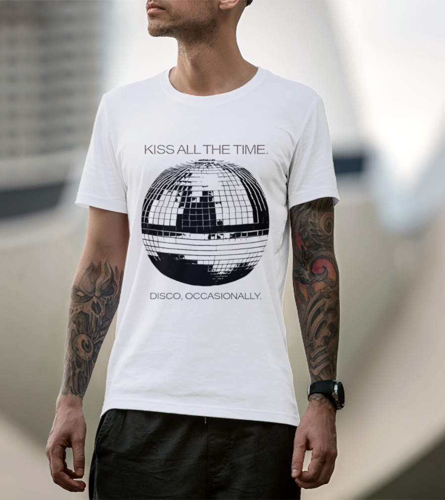 Kiss All The Time Disco Occasionally Disco Ball T-Shirt