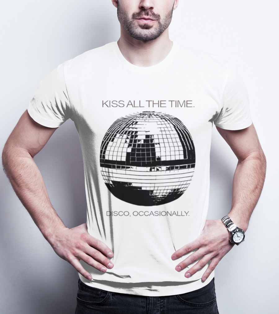 Kiss All The Time Disco Occasionally Disco Ball T-Shirt