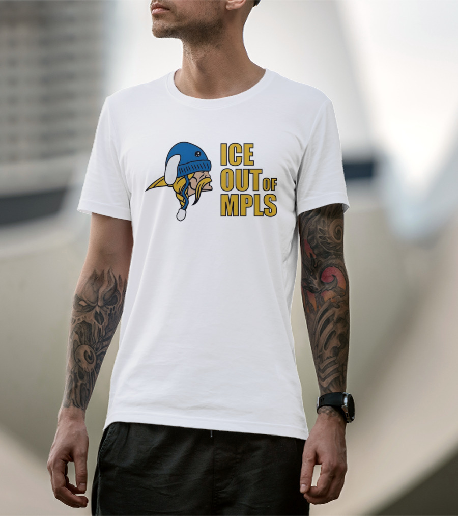 ICE Out Of MPLS Minnesota Vikings Fan T-Shirt
