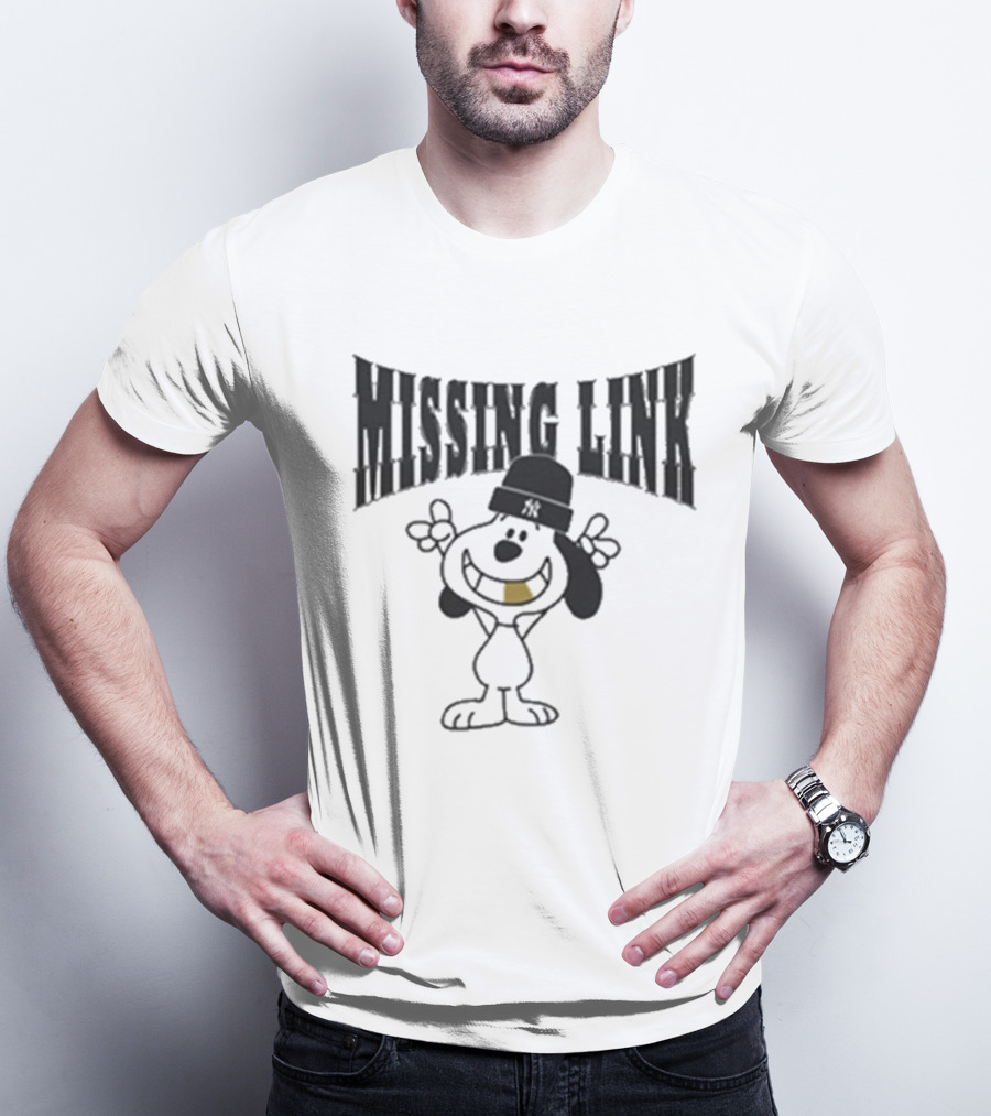Missing Link Hip Hop Inspired Character With Gold Tooth Beanie T-Shirt
