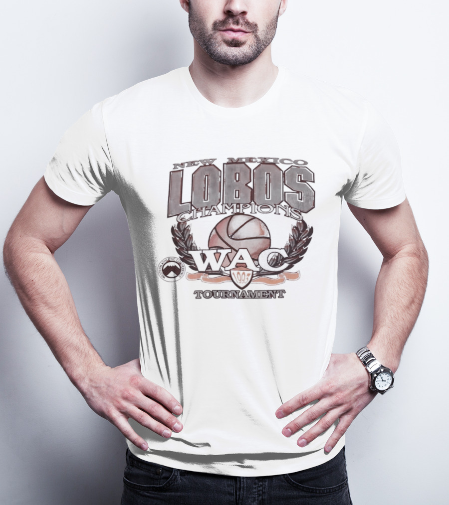 New Mexico Lobos WAC Basketball Champions 1993 Tournament T-Shirt