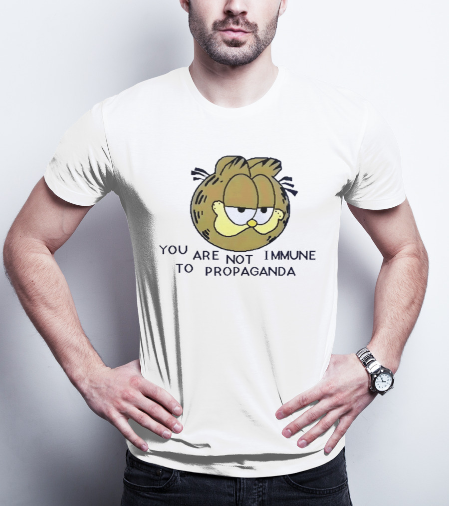 You Are Not Immune To Propaganda Big Orange Cat T-Shirt