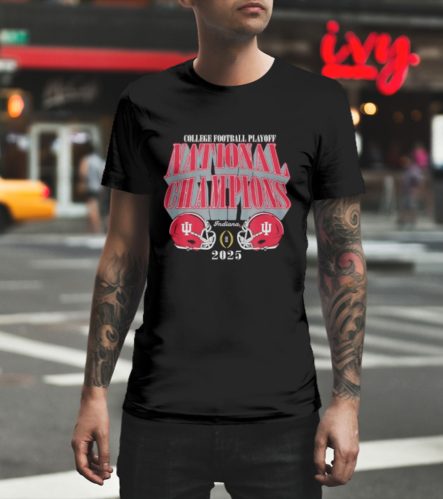 Indiana Hoosiers College Football Playoff National Champions 2025 CFP Lombardi T-Shirt
