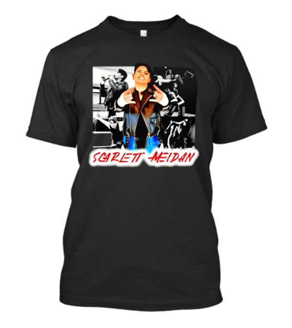 Scarlett Meidan Highlight Collage Jacket Pose T-Shirt
