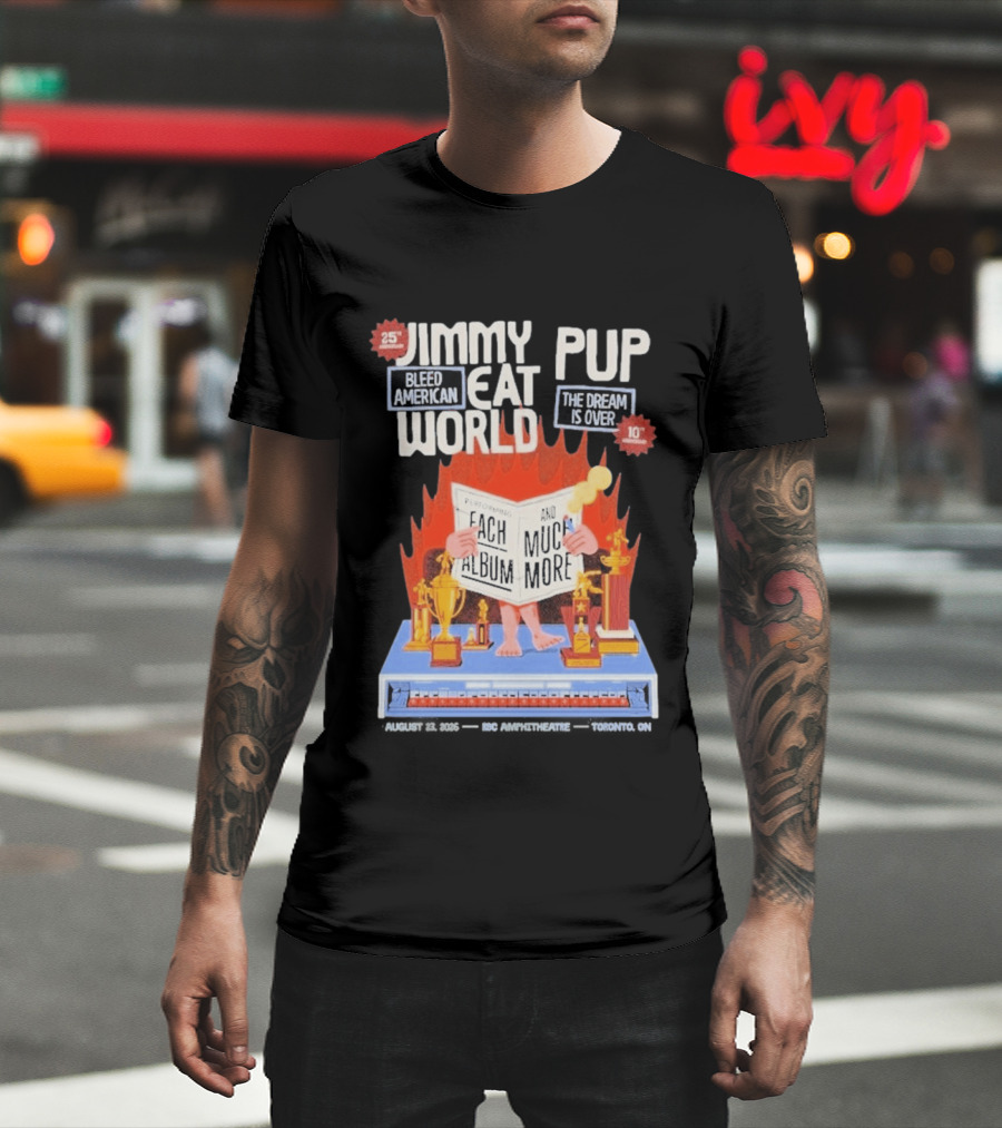 Jimmy Eat World Pup Bleed American The Dream Is Over Performing Each Album And Much More 25 Toronto T-Shirt