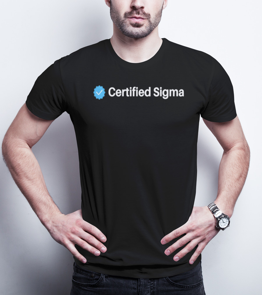 Certified Sigma Check Mark Icon Recognition T-Shirt