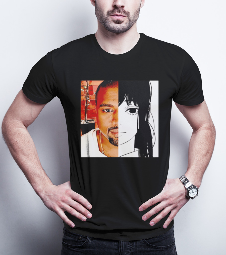 Chainsaw Man Asa Mitaka Kanye West YeAsa Split Face T-Shirt