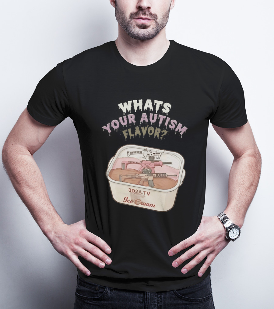 3D2A.TV Ice Cream Whats Your Autism Flavor T-Shirt