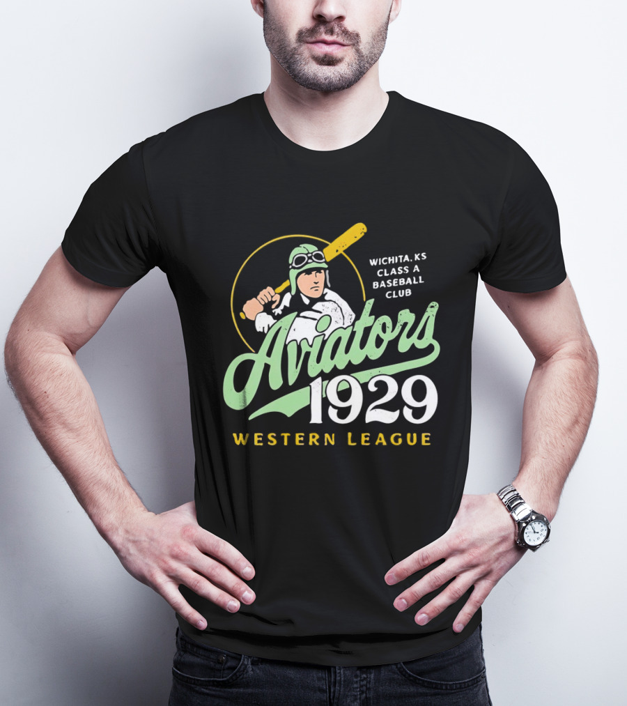 Wichita KS Aviators 1929 Western League Baseball Club T-Shirt