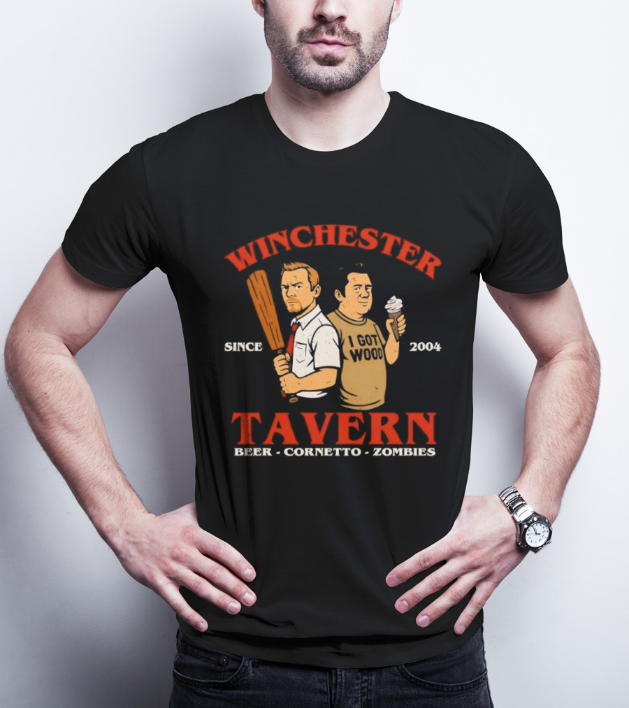 Winchester Tavern Beer Cornetto Zombies Since 2004 T-Shirt