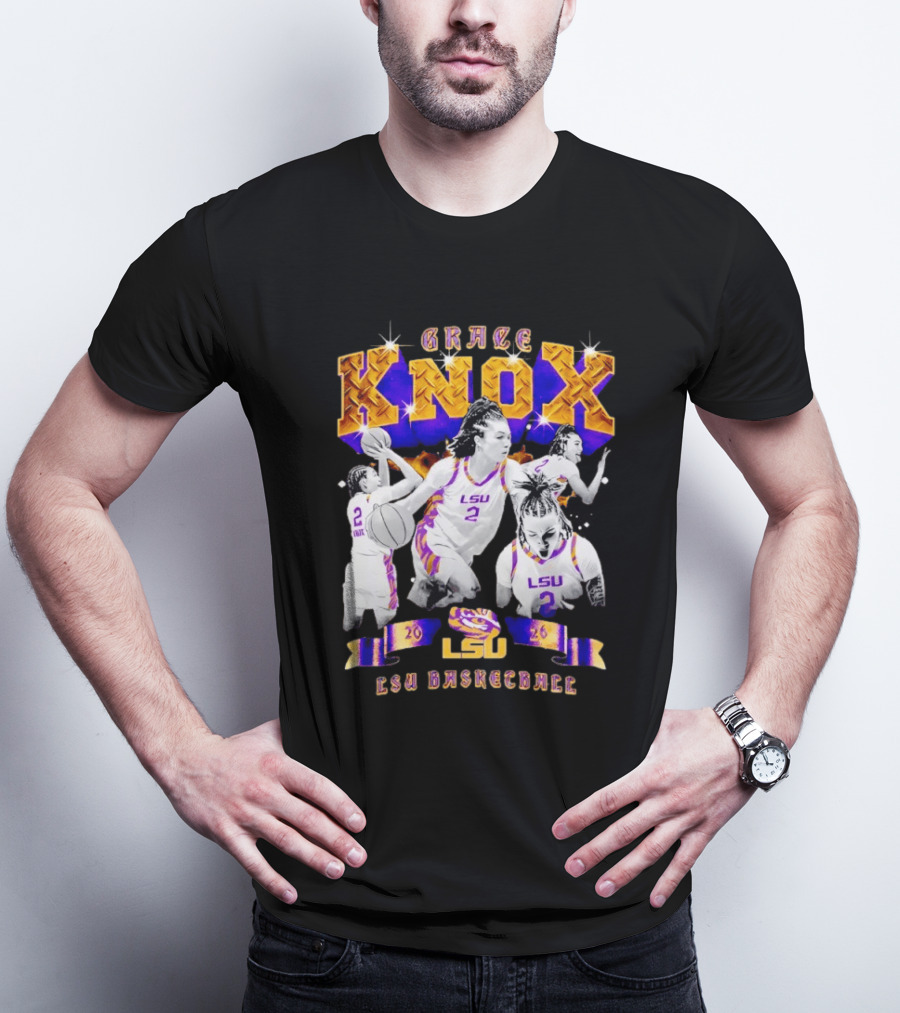Grace Knox LSU Basketball 2026 90s T-Shirt