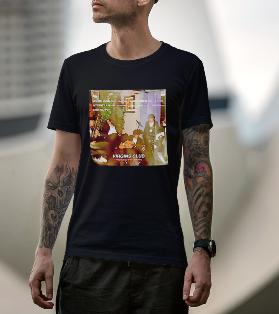 Virgins Club EP Caught Simpin Internet Rap Stop Cappin Produced By Fumiharo T-Shirt