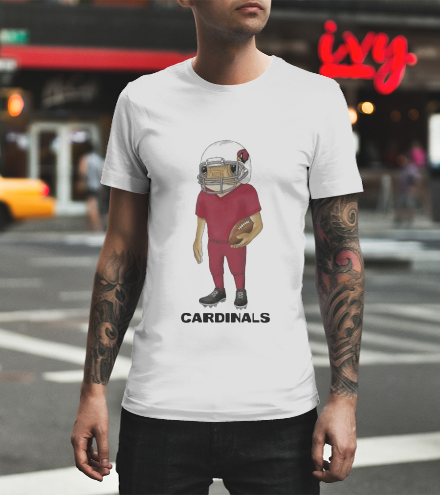 Arizona Cardinals Football Character Bad Bunny Helmet T-Shirt