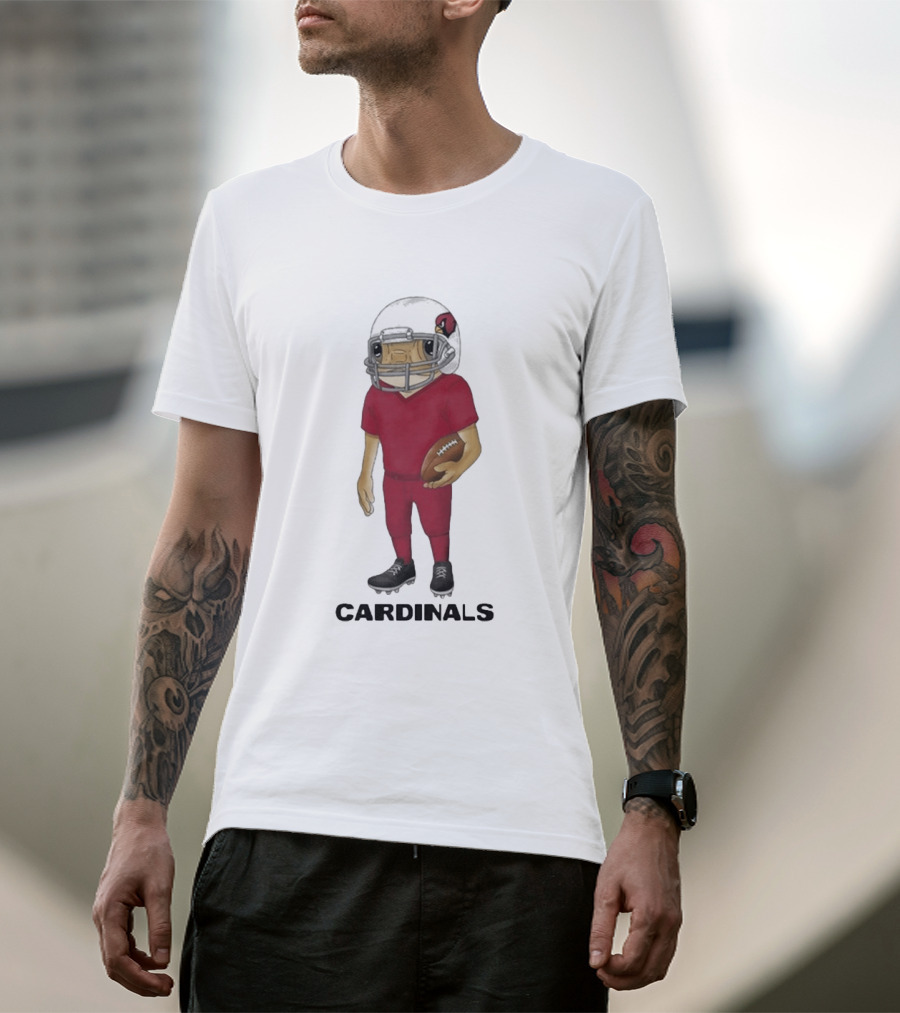 Arizona Cardinals Football Character Bad Bunny Helmet T-Shirt