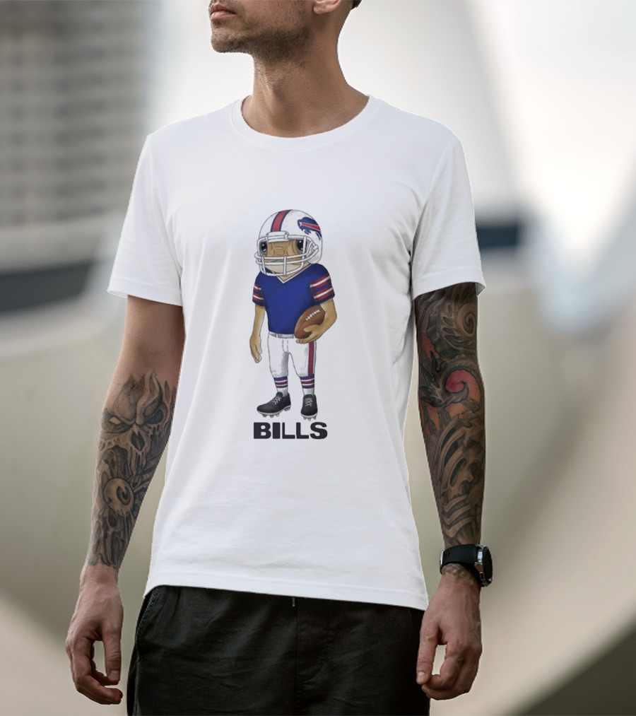 Bad Bunny Buffalo Bills Concho Animated Football Player T-Shirt