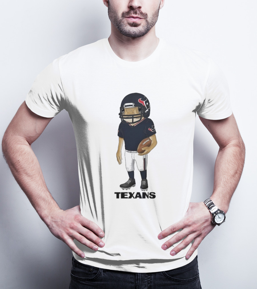 Bad Bunny Houston Texans Football Helmet Concho T-Shirt