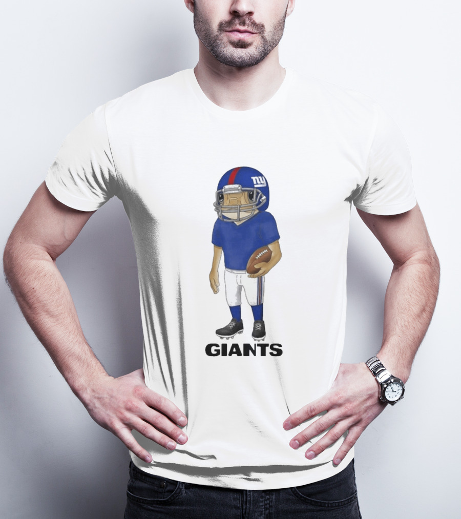 Bad Bunny New York Giants Football Character Concho Helmet Giants T-Shirt