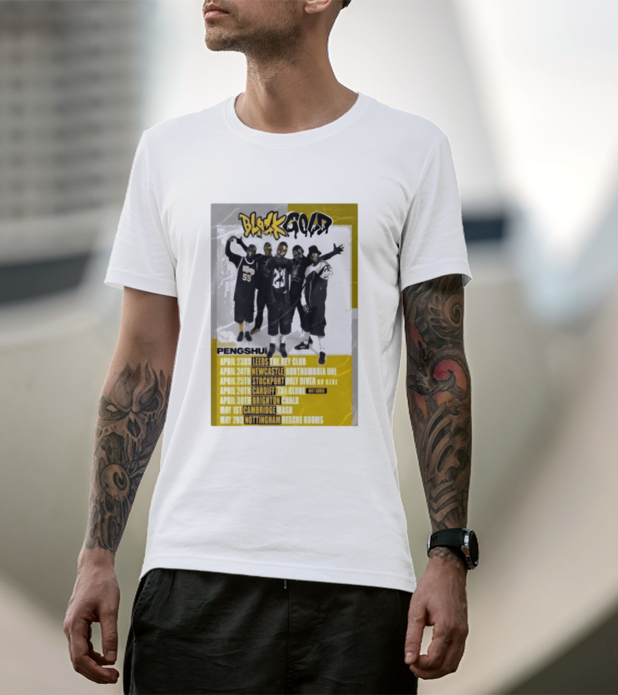 Blackgold Tour 2026 Leeds Newcastle Stockport Cardiff Brighton Cambridge Nottingham Pengshui T-Shirt