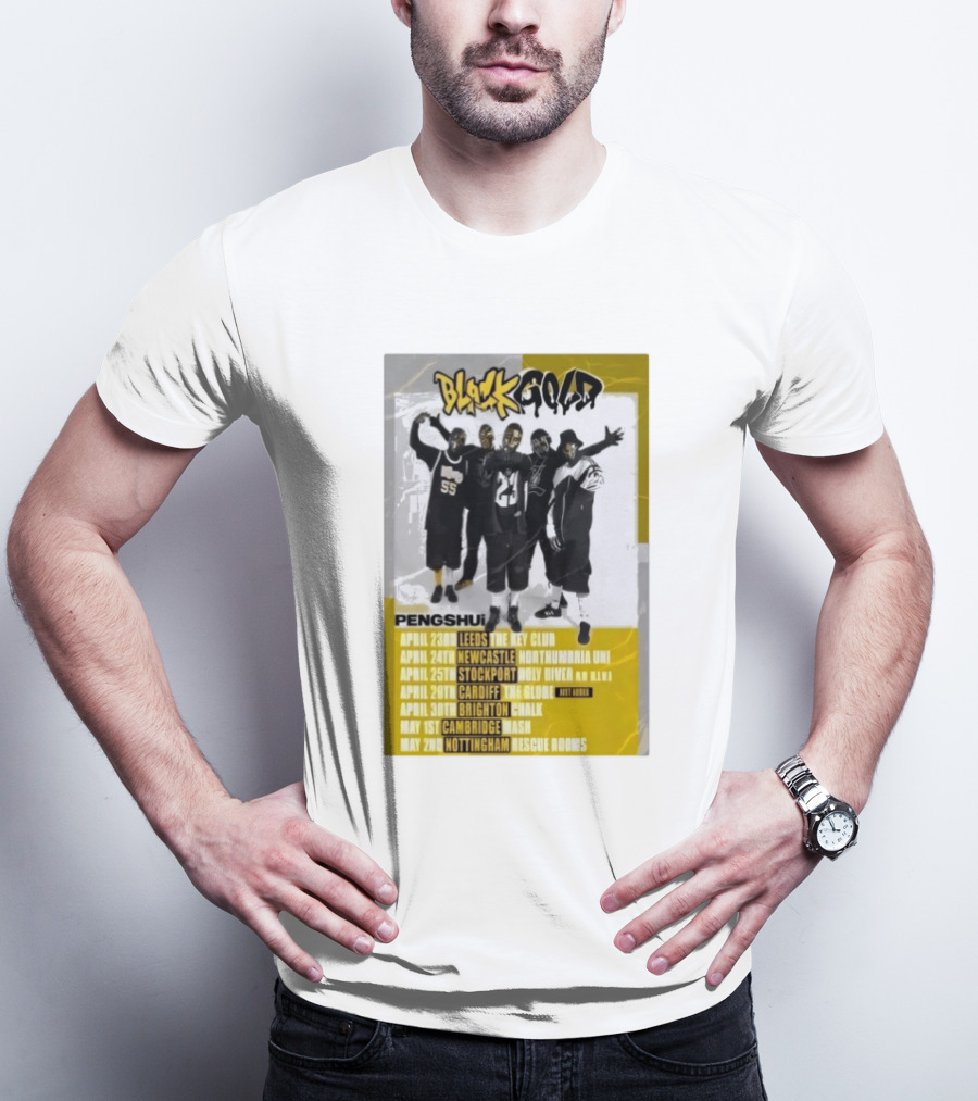 Blackgold Tour 2026 Leeds Newcastle Stockport Cardiff Brighton Cambridge Nottingham Pengshui T-Shirt