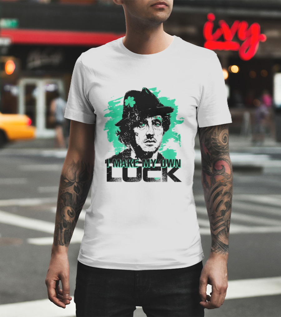 I Make My Own Luck Shamrock Hat Rocky T-Shirt