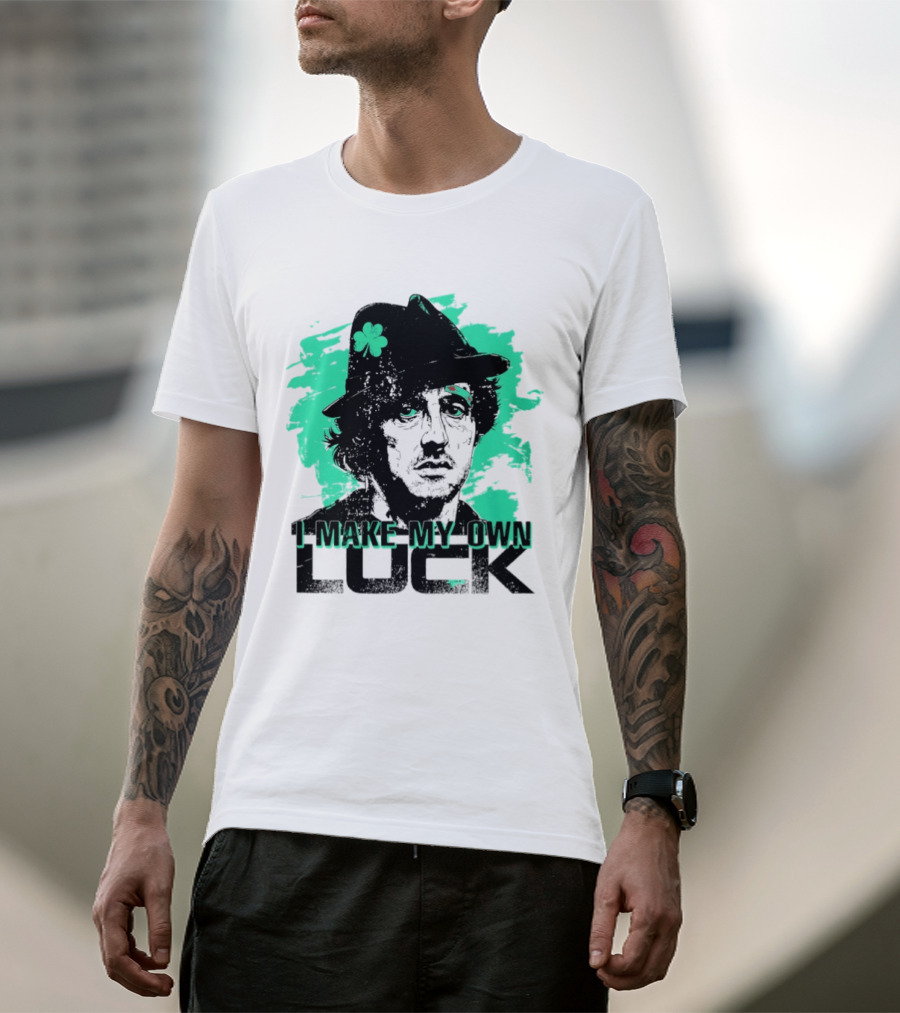 I Make My Own Luck Shamrock Hat Rocky T-Shirt