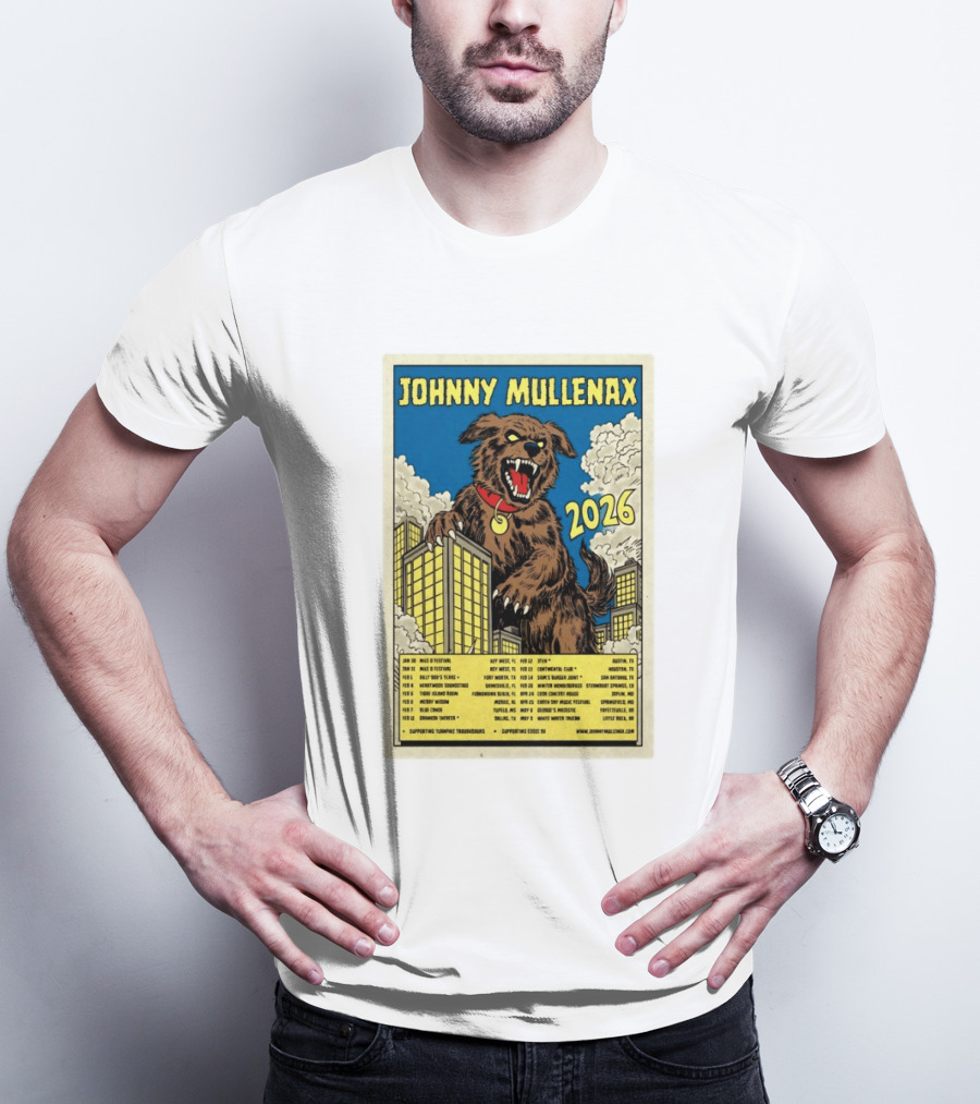 Johnny Mullenax 2026 Tour Monster Austin Key West Houston Jacksonville San Diego Savannah Springfield Sutton T-Shirt