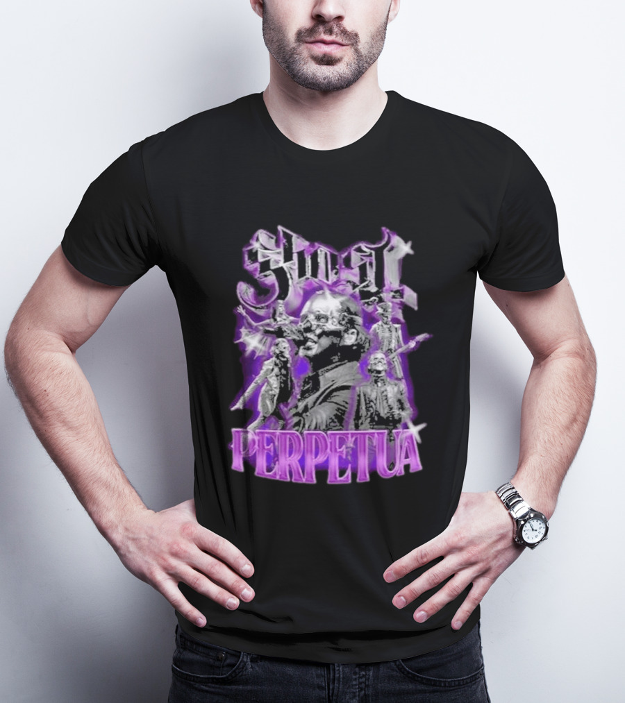 Ghost Perpetua 2026 Band Members Purple Goth Aesthetic T-Shirt
