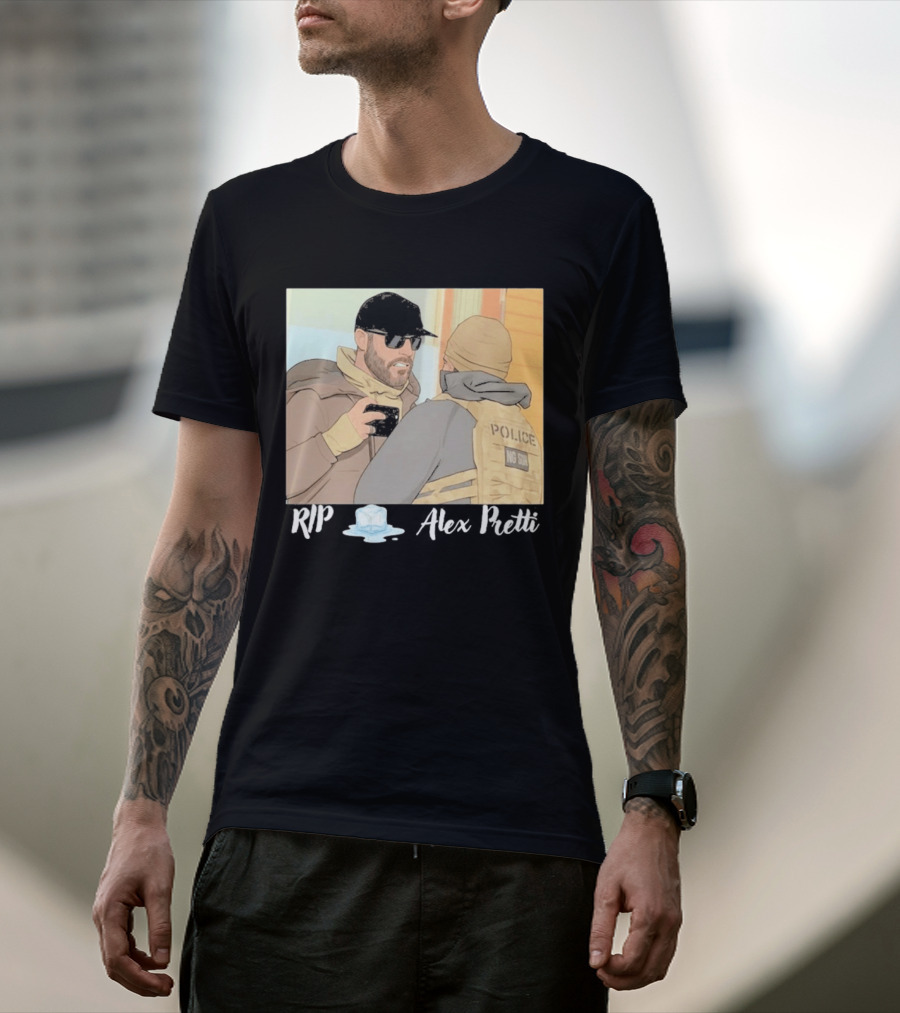 RIP Alex Pretti Melting Ice Justice For Alex Pretti Abolish ICE T-Shirt