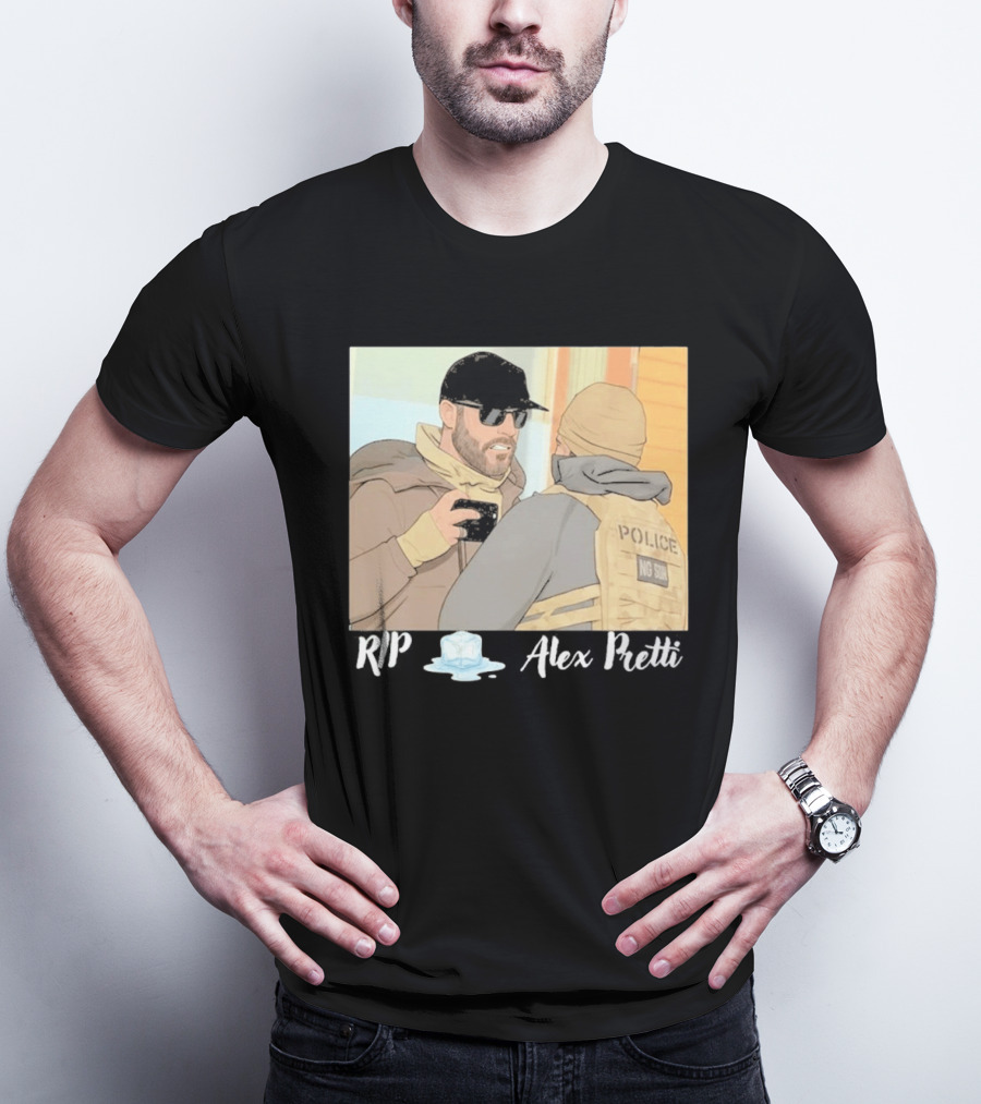 RIP Alex Pretti Melting Ice Justice For Alex Pretti Abolish ICE T-Shirt
