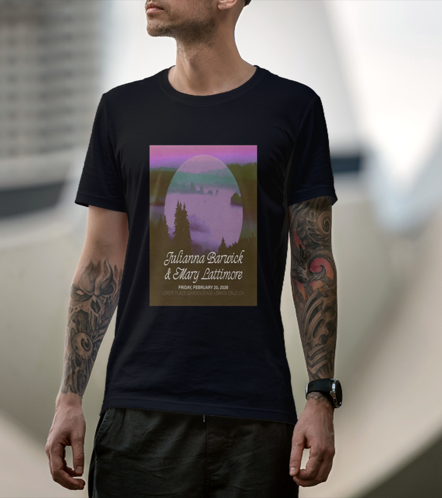Julianna Barwick Mary Lattimore February 20 2026 Crepe Place Garden Stage Santa Cruz CA T-Shirt
