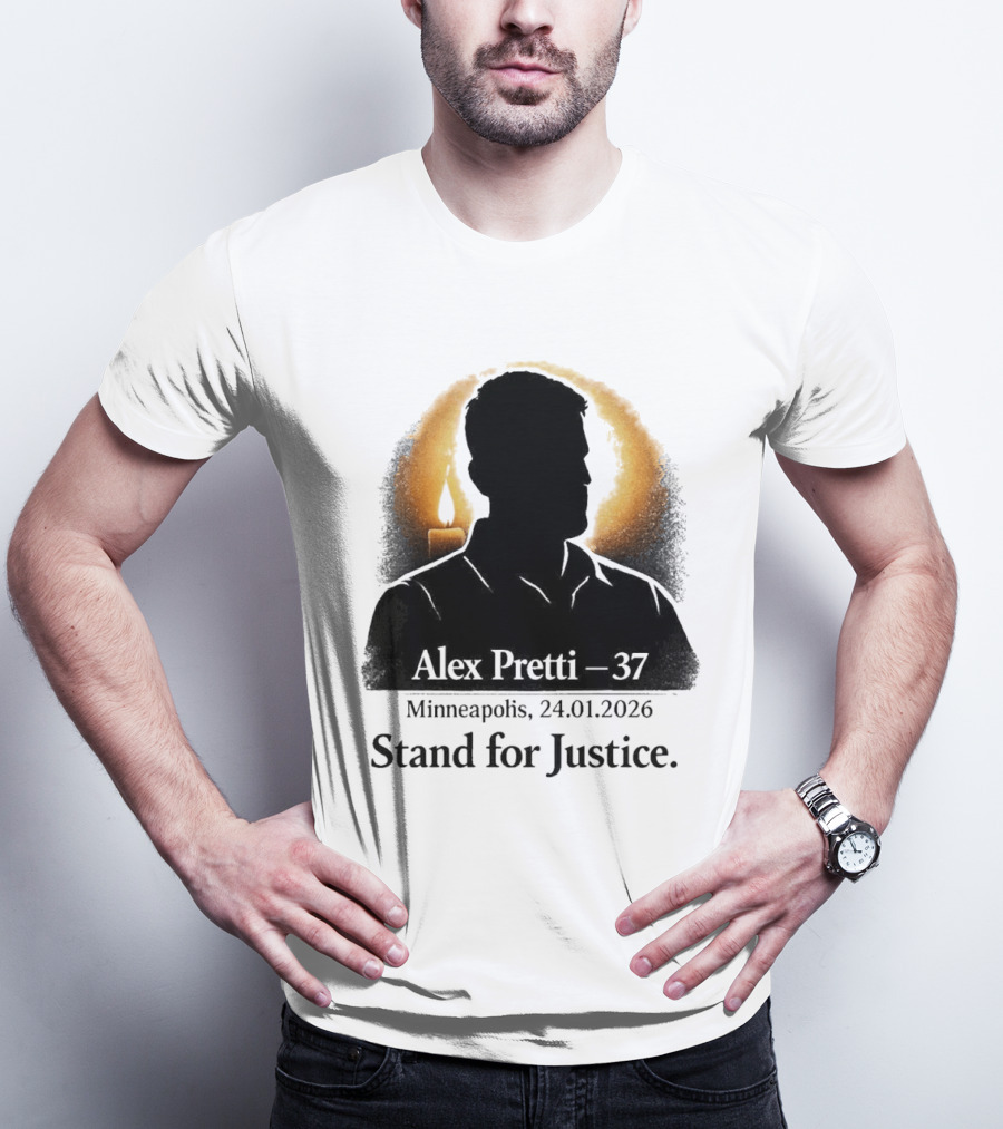 Alex Pretti 37 Minneapolis 24.01.2026 Stand For Justice Candle T-Shirt